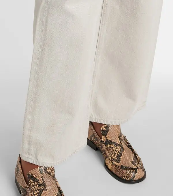 AGOLDE Ren High-rise Wide-leg Jeans - Grey