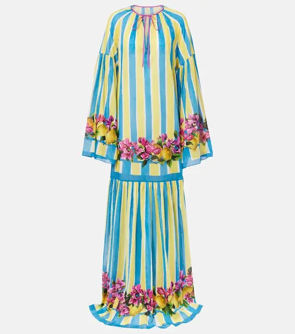 Dolce & Gabbana Striped Cotton Kaftan - Multicoloured