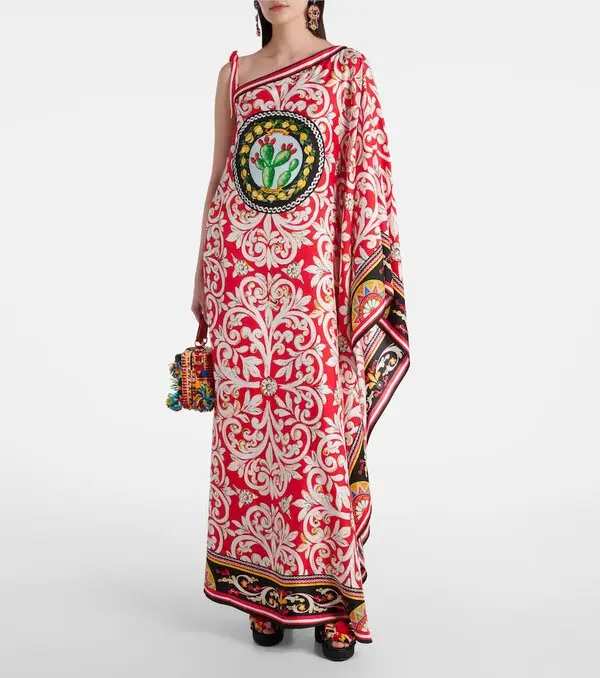 Dolce & Gabbana Printed Silk Kaftan