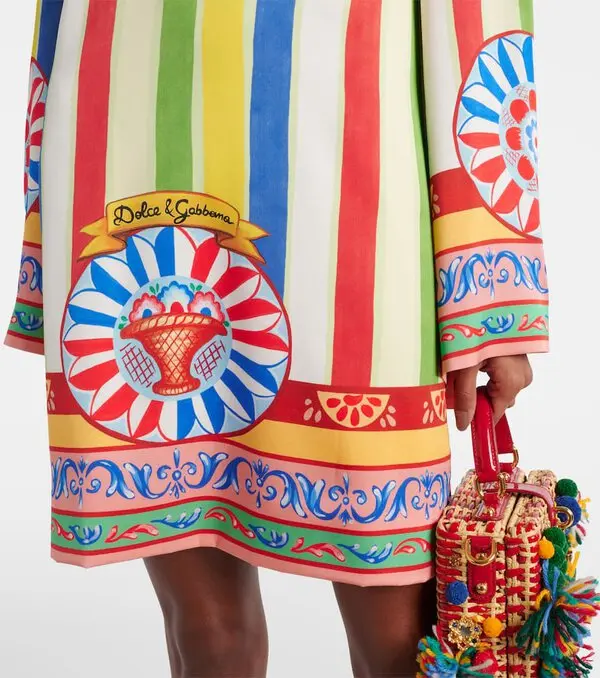 Dolce & Gabbana Printed Silk-blend Minidress