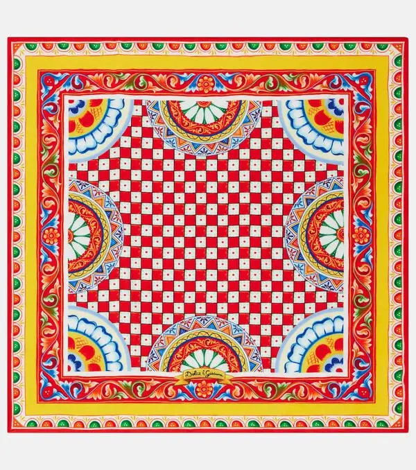 Dolce & Gabbana Printed Silk Twill Scarf - Multicoloured