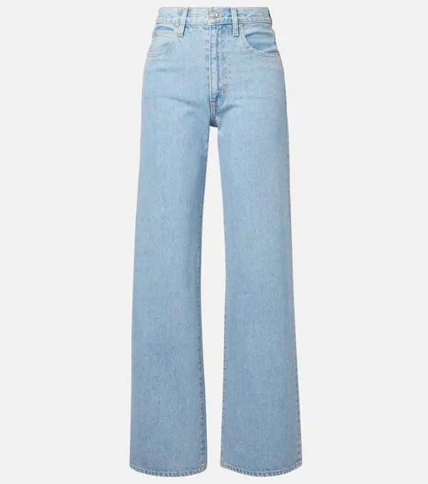 SLVRLAKE Grace High-rise Wide-leg Jeans In Jet - Blue