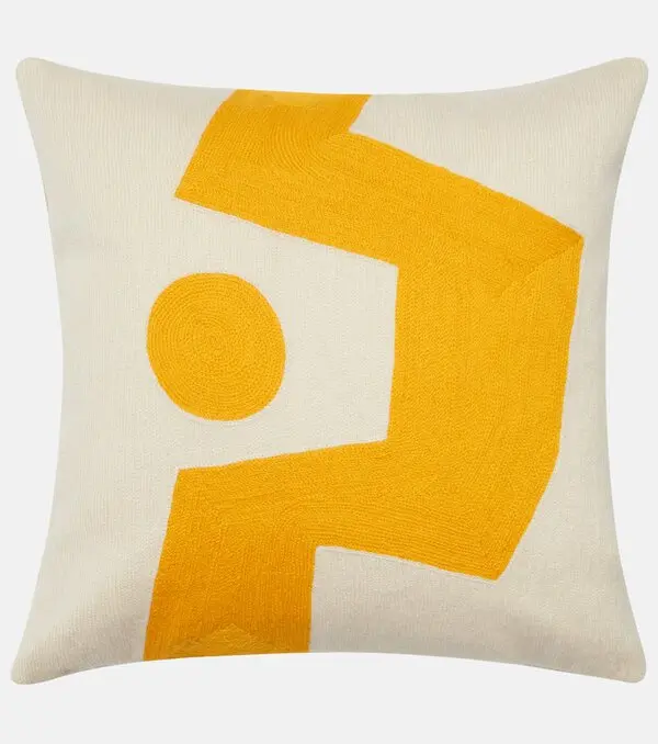 Jonathan Adler Ojai Path Wool And Cotton Cushion - White