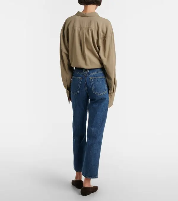 SLVRLAKE Cropped High-rise Straight Jeans