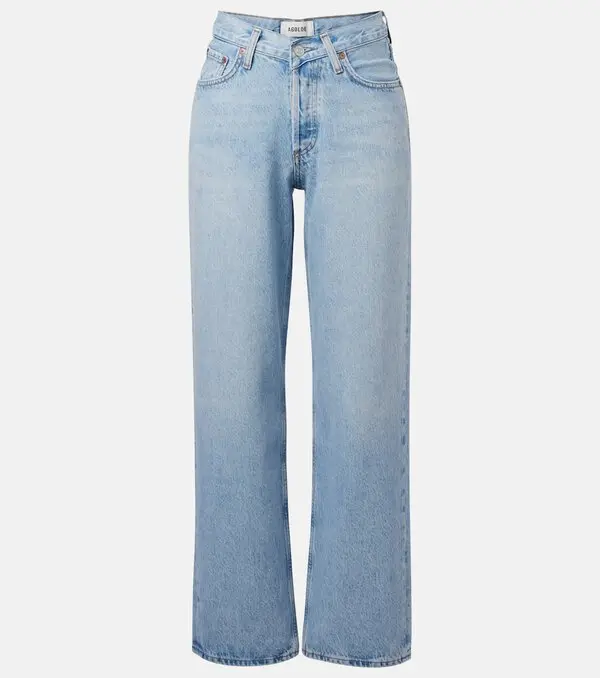AGOLDE V-waist Baggy High-rise Wide-leg Jeans - Blue