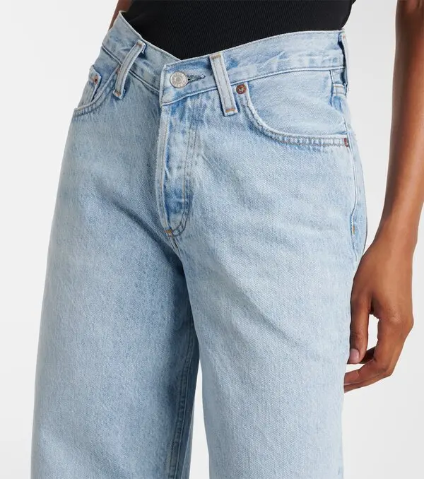 AGOLDE V-waist Baggy High-rise Wide-leg Jeans - Blue