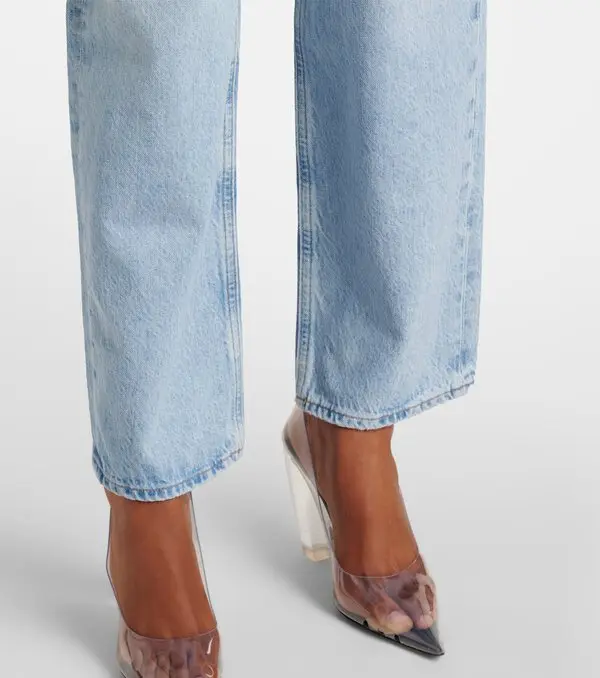 AGOLDE V-waist Baggy High-rise Wide-leg Jeans - Blue