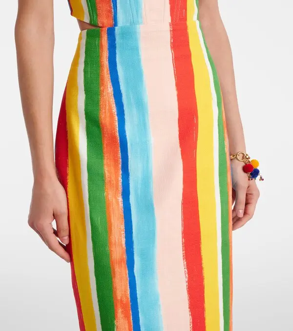 Dolce & Gabbana Striped Cotton-blend Pencil Skirt