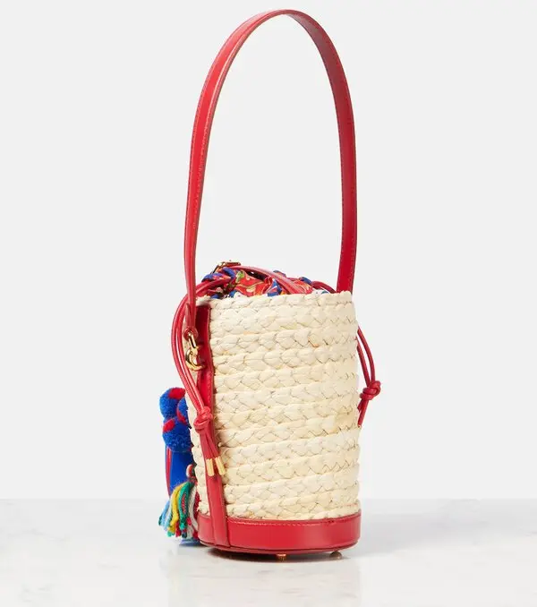 Dolce & Gabbana Taormina Carla Medium Raffia Bucket Bag - Neutrals