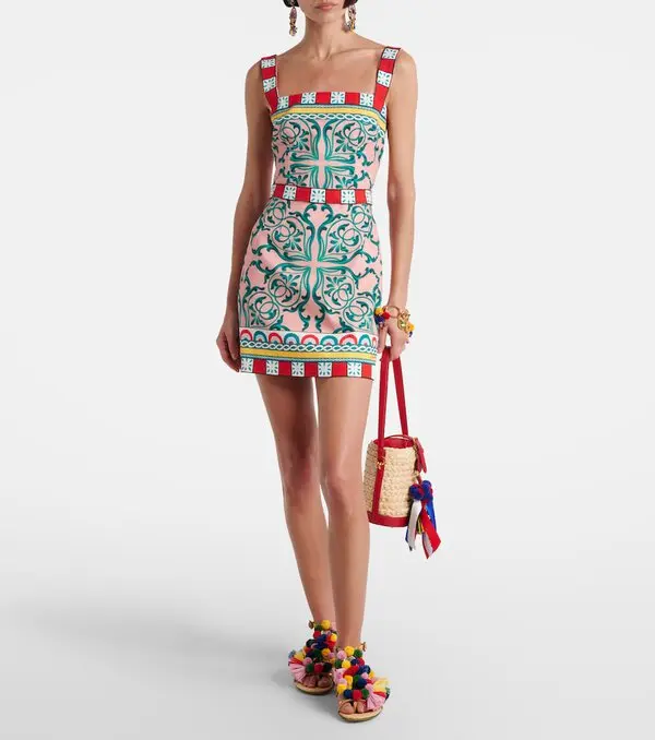 Dolce & Gabbana 90 Embellished Raffia Sandals