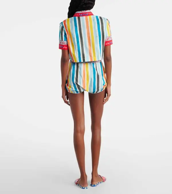 Dolce & Gabbana Striped Cropped Cotton Top