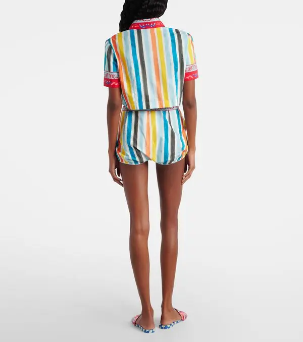 Dolce & Gabbana Striped Cropped Cotton Top