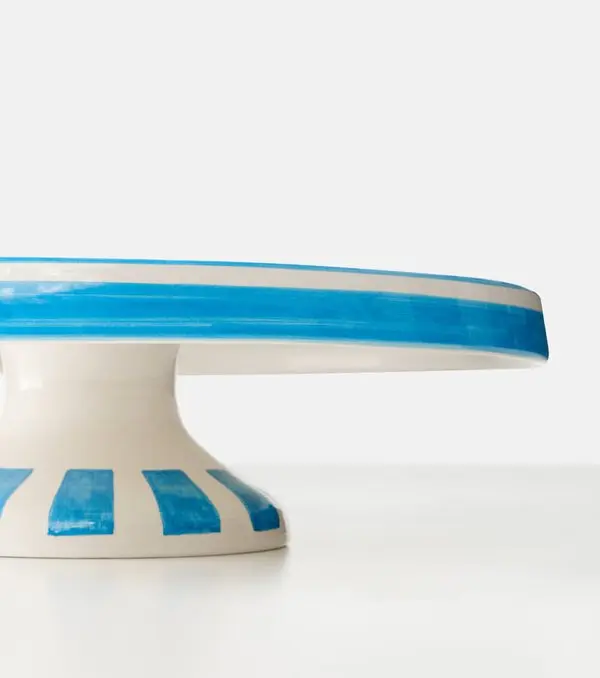 Dolce & Gabbana Taormina Striped Ceramic Cake Stand