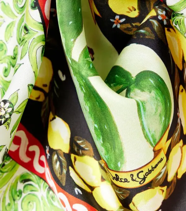 Dolce & Gabbana Printed Silk Twill Scarf