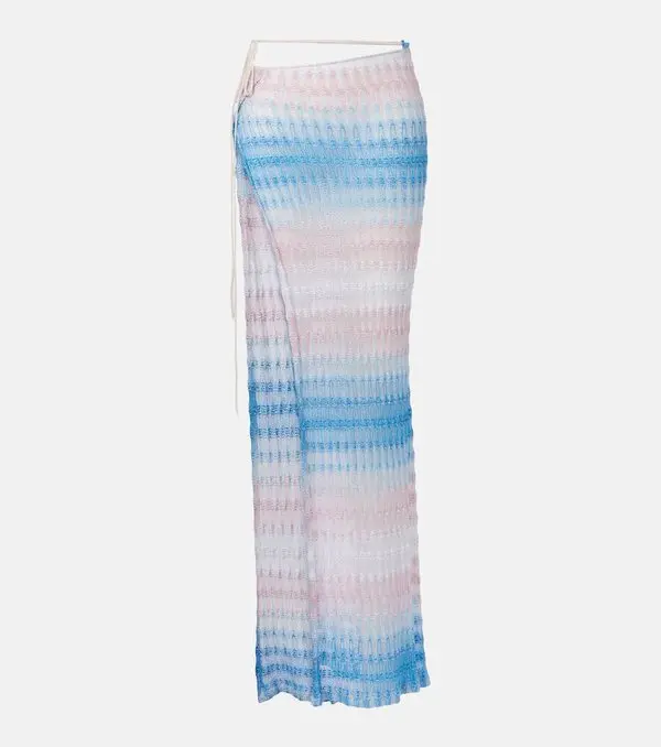 Missoni Gradient Metallic Wrap Skirt