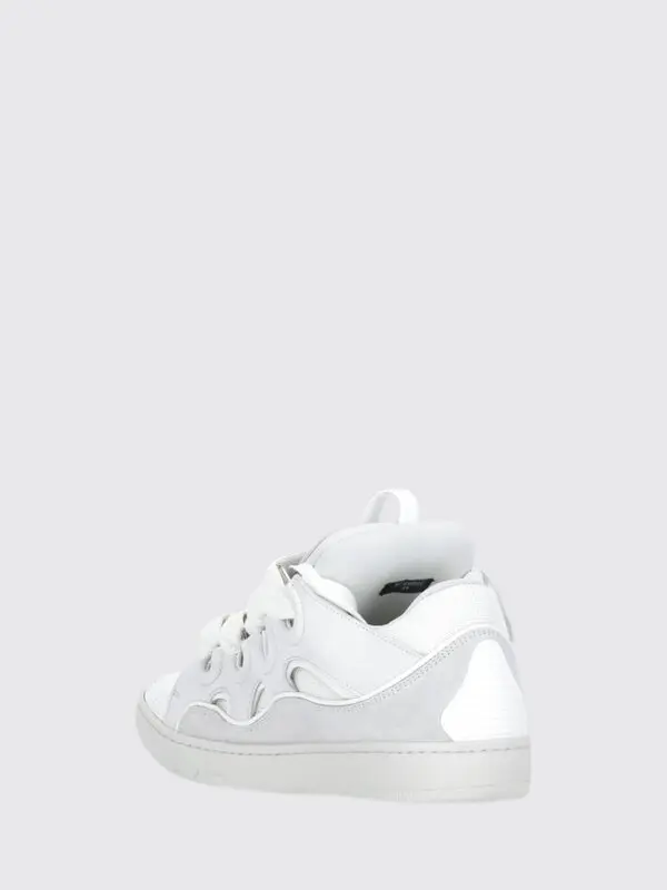 LANVIN Curb Suede And Mesh Sneakers - White