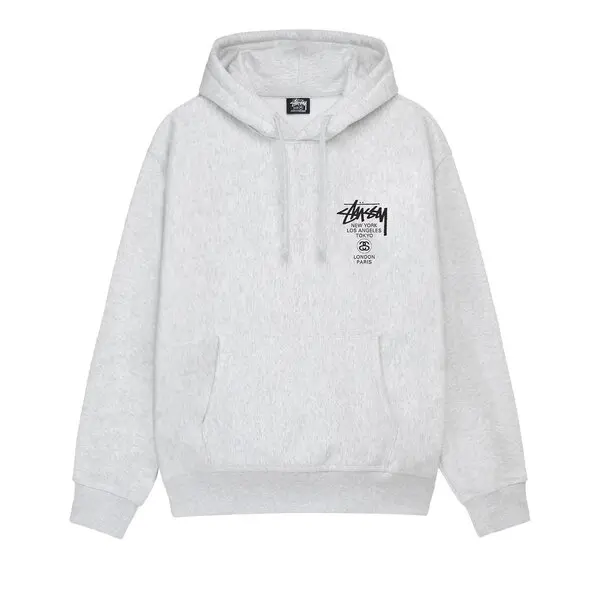 StÜssy World Tour Hoodie - Grey