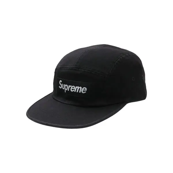 Supreme Washed Chino Twill Cap - Black