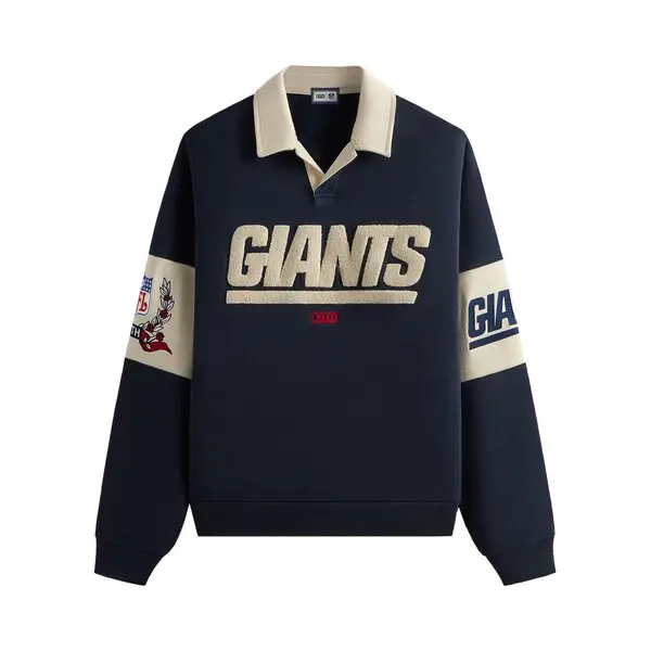 Kith 47 For The Nfl Giants Nelson Collared Pullover - Blue