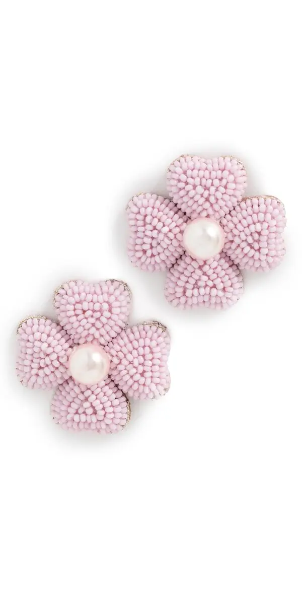 Deepa Gurnani Liora Earrings - Baby Pink