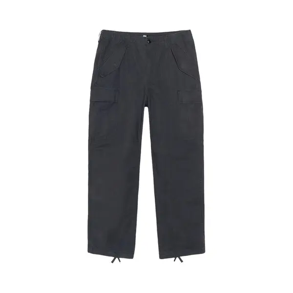 StüSsy Ripstop Military Cargo Pant - Black | Editorialist