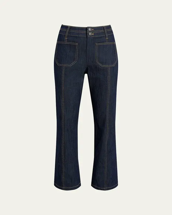 Cinq À Sept Dorothea Patch Pocket Pants - Indigo
