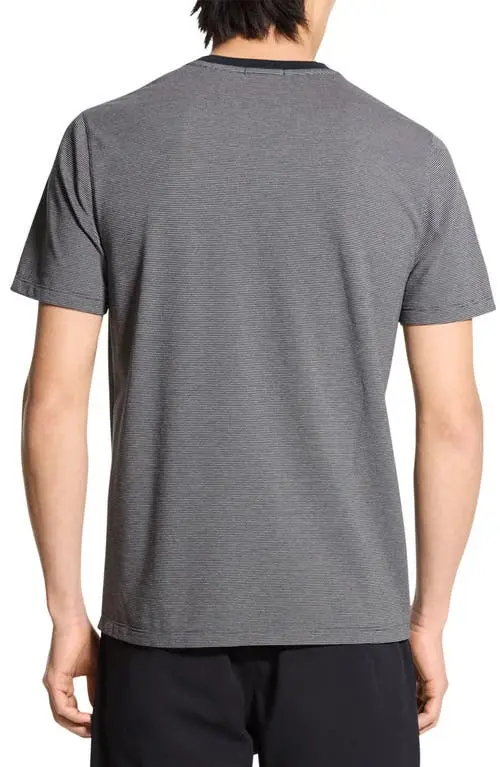 Theory Bird's Eye Ringer T-shirt - Carbon Multi