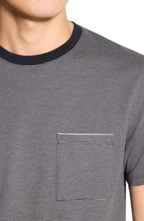 Theory Bird's Eye Ringer T-shirt - Carbon Multi