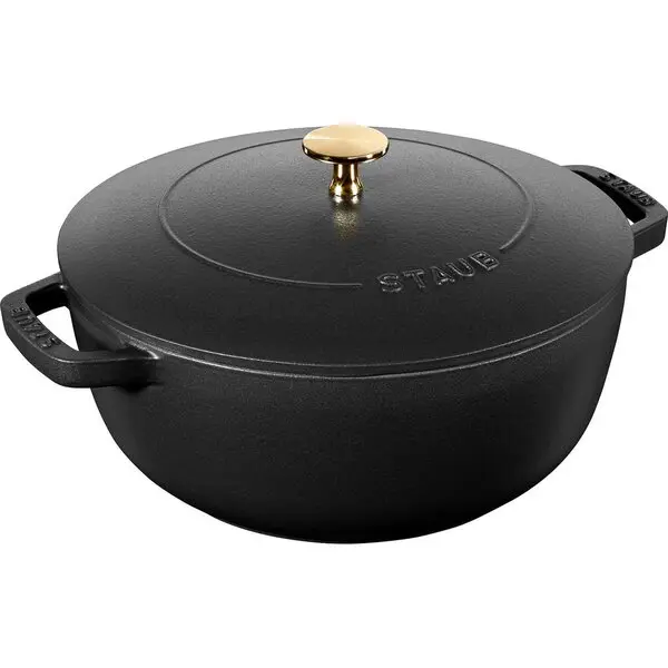 STAUB 5-quart Enameled Cast Iron Cocotte - Matte Black