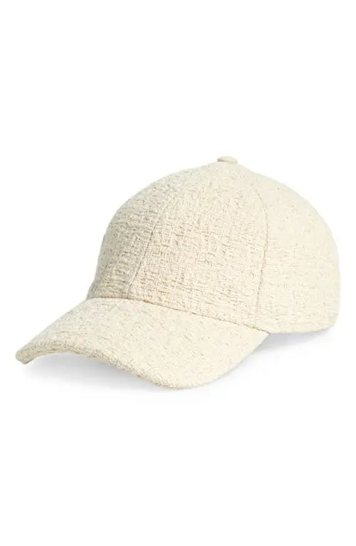 Rag & Bone Harlow Texture Baseball Cap - Ivory Tweed
