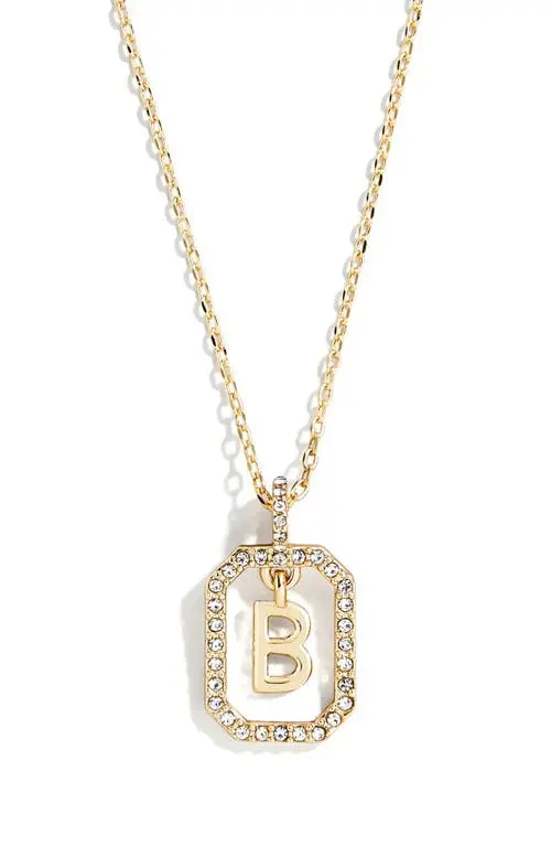 Baublebar Alicia Initial Pendant Necklace - Clear - B