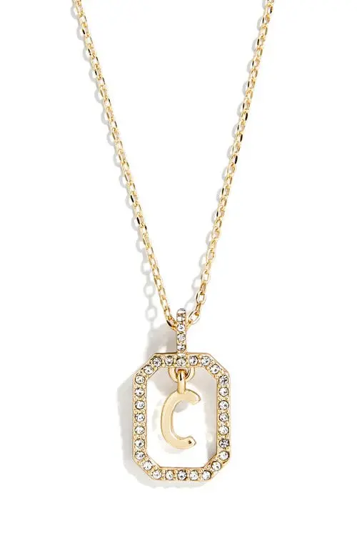 Baublebar Alicia Initial Pendant Necklace - Clear - C