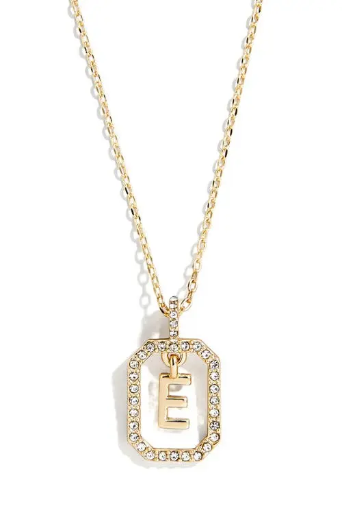 Baublebar Alicia Initial Pendant Necklace - Clear - E