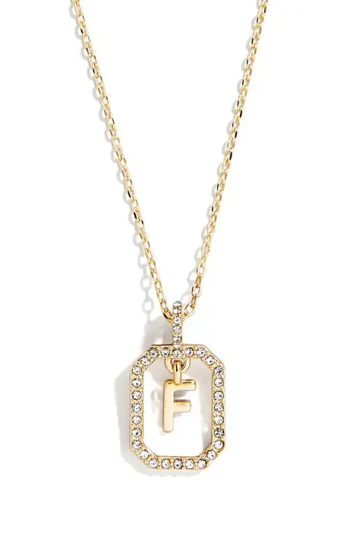 Baublebar Alicia Initial Pendant Necklace - Clear - F
