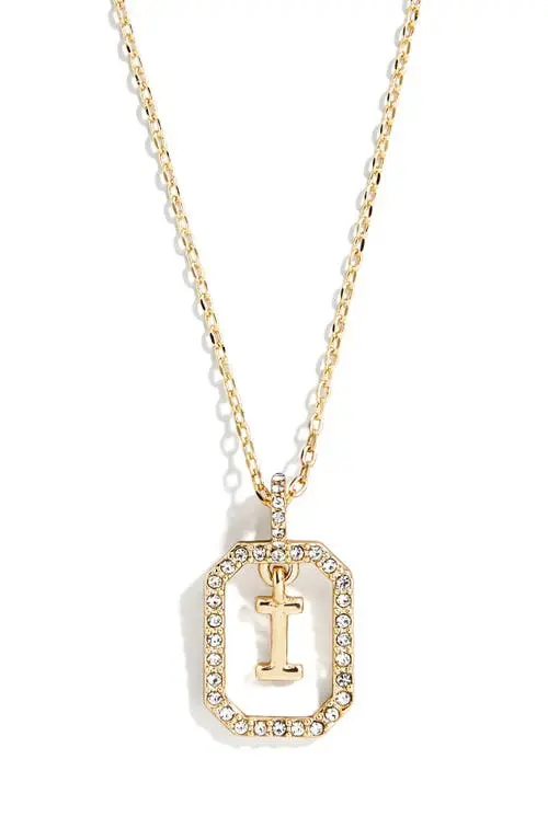 Baublebar Alicia Initial Pendant Necklace - Clear - I