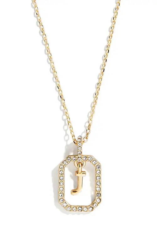 Baublebar Alicia Initial Pendant Necklace - Clear - J