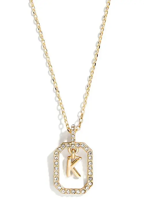 Baublebar Alicia Initial Pendant Necklace - Clear - K