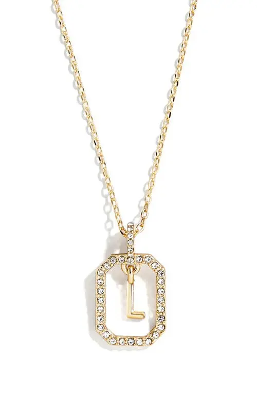 Baublebar Alicia Initial Pendant Necklace - Clear - L