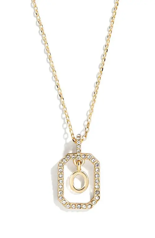Baublebar Alicia Initial Pendant Necklace - Clear - O