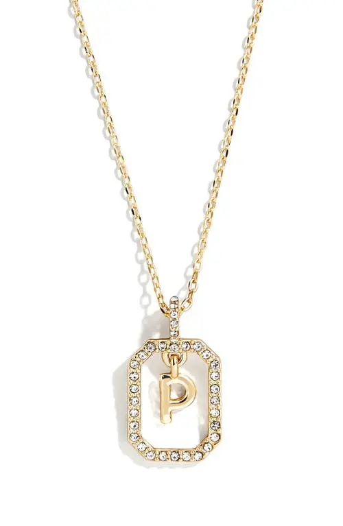 Baublebar Alicia Initial Pendant Necklace - Clear - P