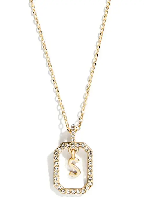 Baublebar Alicia Initial Pendant Necklace - Clear - S