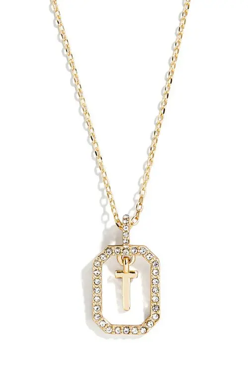 Baublebar Alicia Initial Pendant Necklace - Clear - T