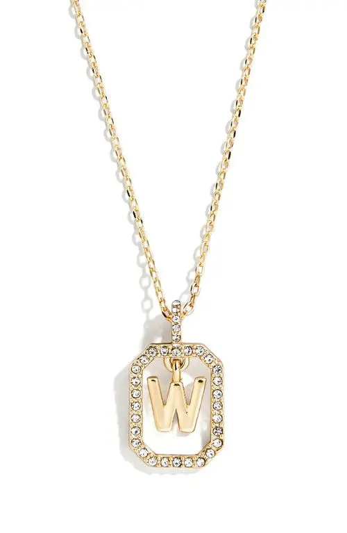 Baublebar Alicia Initial Pendant Necklace - Clear - W