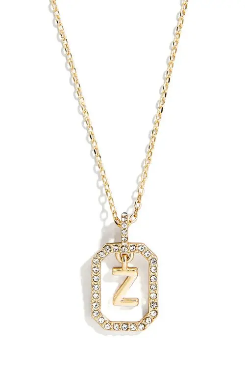 Baublebar Alicia Initial Pendant Necklace - Clear - Z