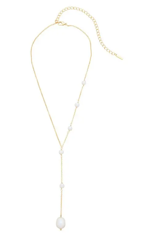 ST. MORAN Freshwater Pearl Y-necklace - White