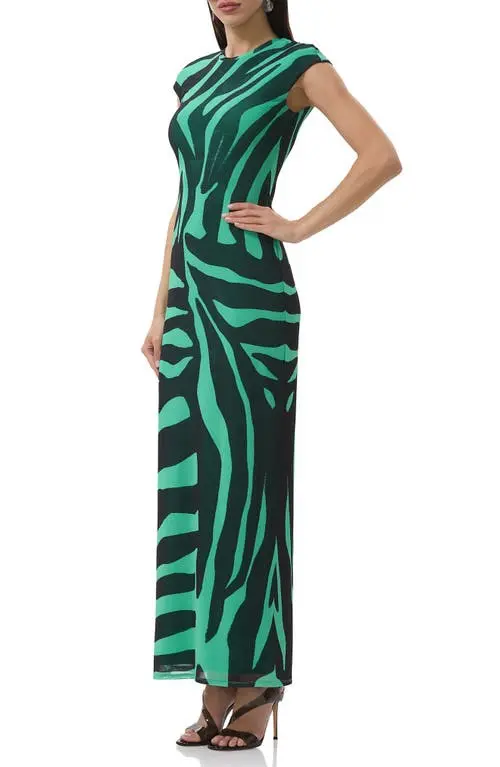 AFRM Cody Print Cap Sleeve Maxi Dress