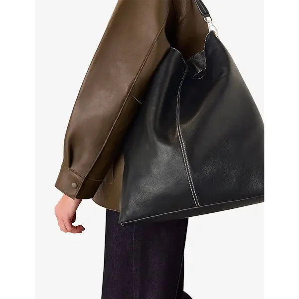 Whistles Leather Tote Bag - Black