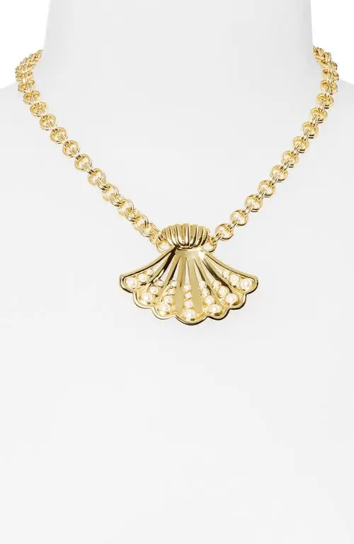 Lele Sadoughi Fan Shell Collar Necklace