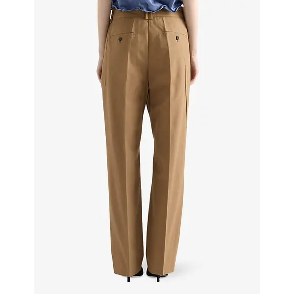 Prada Tailored Straight-leg Cotton Trousers