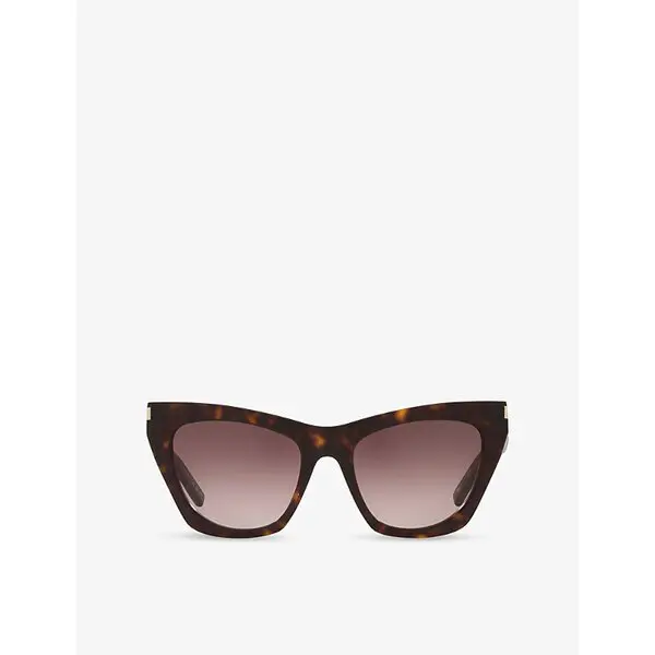 Saint Laurent Sl 214 Kate Cat-eye Sunglasses - Brown